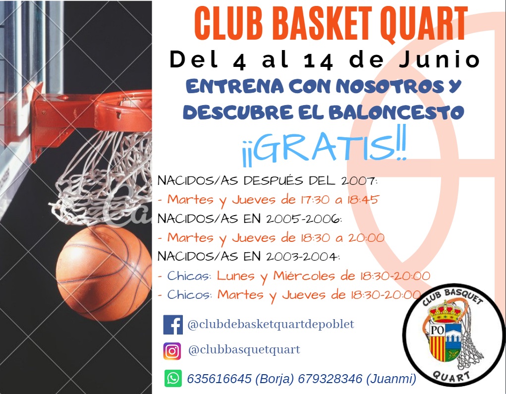 Jornadas de Puertas Abiertas CB Quart - FBCV Jornadas de Puertas Abiertas CB Quart - FBCV
