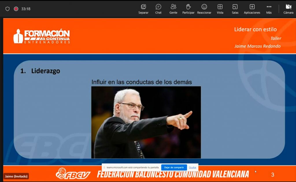 Jaime Marcos abordó el liderazgo y sus estilos - FBCV
